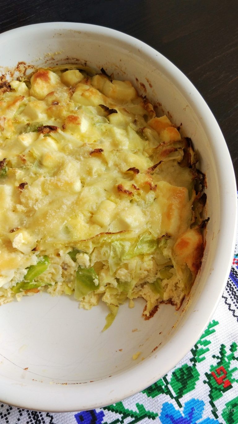 Varză nouă cu brânză, la cuptor – Rețete LCHF